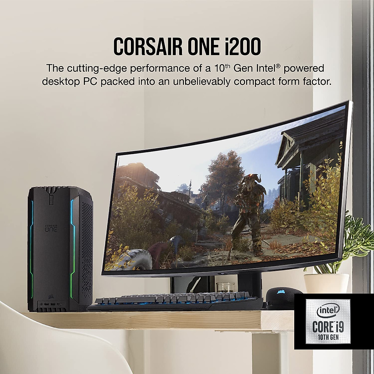 Corsair ONE i200 Compact Gaming PC - Intel® Core™ i7-11700K CPU - NVIDIA® GeForce RTX™ 3080 Graphics - 32GB Vengeance LPX DDR4 Memory - Thunderbolt 3™,Windows 10 Home