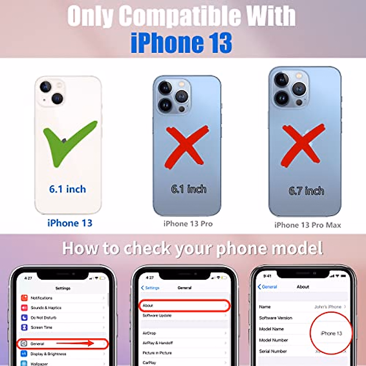 Toycamp for iPhone 13 Case with Ring Kickstand, Cute Design for Women Girls Girly Boys Teens Skeleton Skull Cartoon Print Case Cover for iPhone 13 (6.1 inch)