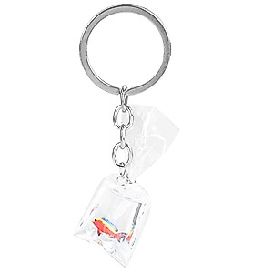 Generic Fish Charm Keychain Fish Water Bag Charms Tropical Fish Key Ring Bag Pendant Decors Orange 5.20X2.70X0.20cm 25G7A31H103GPEMH