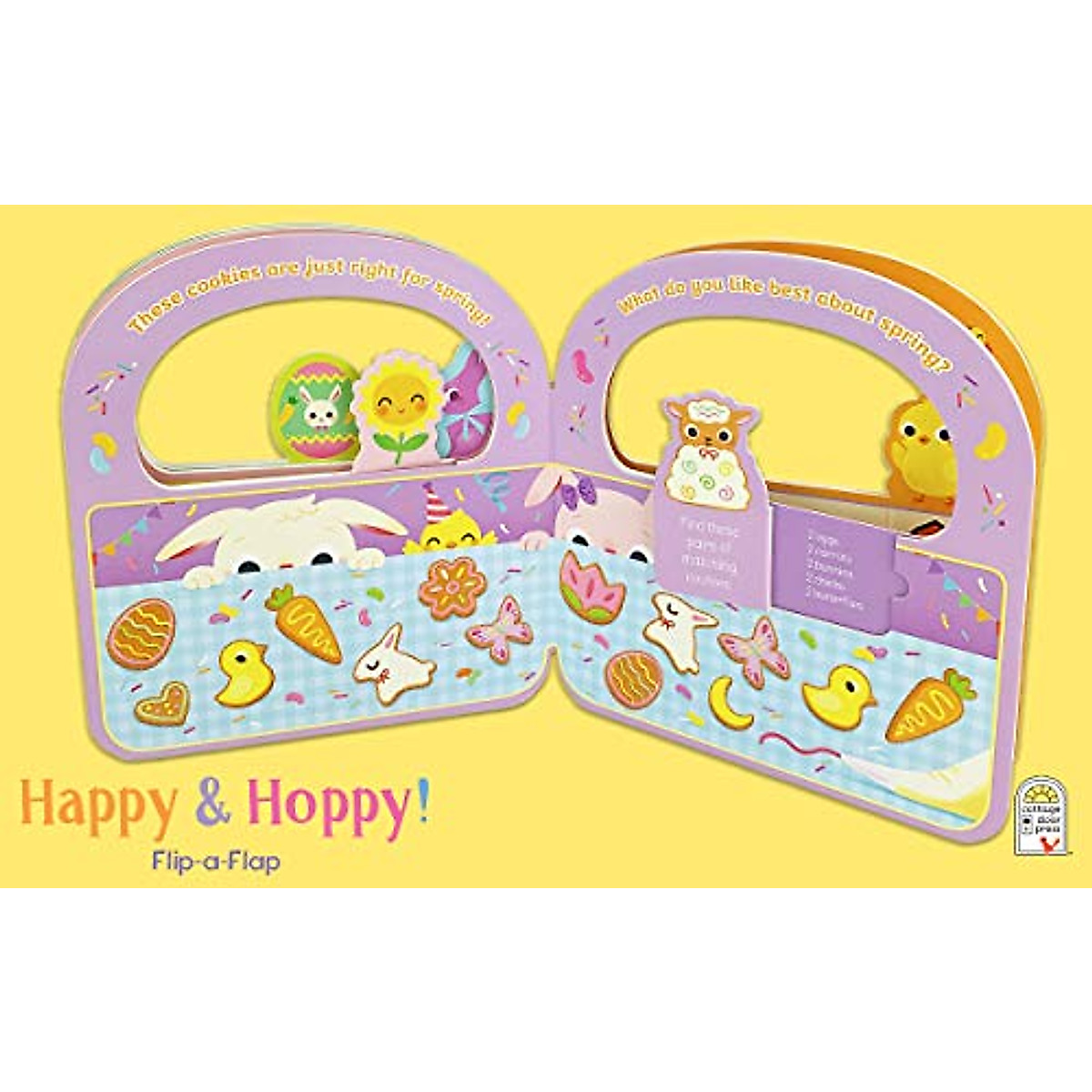 Happy & Hoppy - Children's Flip-a-Flap Activity Board Book for Easter Baskets and Springtime Fun, Ages 1-5