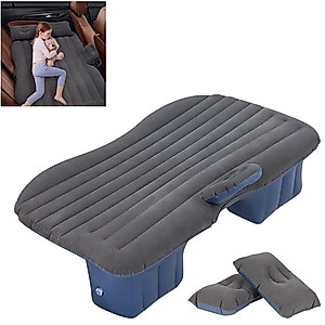 Car Air Mattress, Portable Inflatable Air Mattress Bed with Compact Twin Pillows for Travel, Camping, Vacation, Sleeping, Suitable for SUVs, RVs, Trucks, Minivans etc