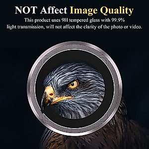 YWXTW for Samsung Galaxy S23 Ultra Camera Lens Protector, Tempered Glass Screen Protector Individual Metal Ring Cover Accessories, 1 Set