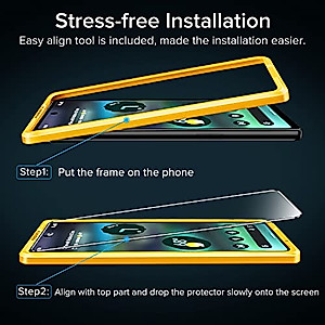 ivoler [3 Pack] Screen Protector Tempered Glass for Google Pixel 6a 5G 2022 (6.1 inch)[Fingerprint Unlock Compatible] with Easy Installation Frame[Not for Pixel 6] 9H Hardness Clear Film Bubble Free