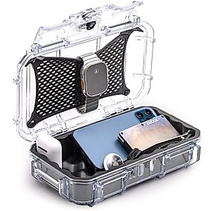Evergreen 56 ToughBox - EDC Dry Box Protective Case USA Made for Organization of Cameras, Phones, Camping, Fishing, Hiking, Water Sports (Clear)