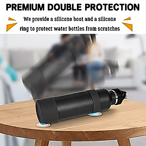 Miracredo 2 PCS Silicone Water Bottle Boot, Protective Silicone Sleeve, Anti-Slip Bottom Cover with Silicone Ring, BPA Free, Compatible with Simple Modern, Iron Flask, Thermoflask, Hydro Flask