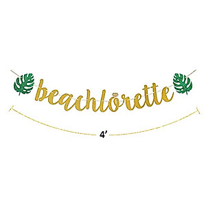 Beachlorette Banner Sign Garland Pre-Strung for Beach Bachelorette Party Hawaiian Luau Summer Tropical Bach Party Decorations