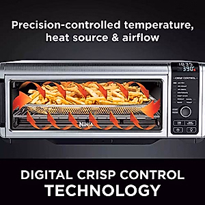 Ninja Foodi 9-in-1 Digital Air Fry Oven Air Fry, Air Roast, Air Broil, Bake, Bagel, Toast, Dehydrate, Keep Warm, and Reheat - Stainless Steel