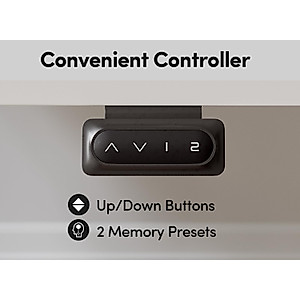 BANTI Electric Standing Desk with Double Drawers, 60x24 Inches Adjustable Height Stand Up Desk, Sit Stand Home Office Desk with Storage Shelf, Rustic Brown Top/Black Frame (B-SDE-60RC-DD)