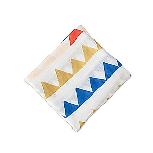 Red Rover Kids Cotton Muslin Swaddle - 47”x 47”- 100% Cotton – Machine Washable – Softer with Every Wash – Playful Designs -Soft, Breathable & Lightweight – Unisex (Banners)