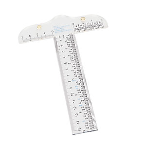 T Ruler T Ruler Inch Cm Scale Clear Acrylic Portable Multifunction Drafting Ruler Clear Graduation T Ruler for Art Binding Crafts Easy Reference