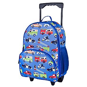 Wildkin Kids Rolling Luggage for Boys and Girls, Carry on Luggage Size is Perfect for School and Overnight Travel, Measures 16 x 12 x 6 Inches (Heroes)