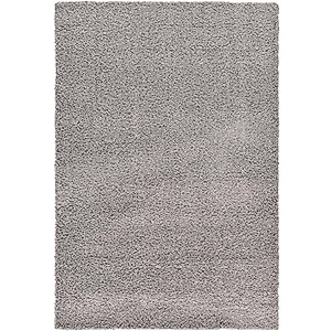 Unique Loom Solid Shag Collection Area Rug (6' 1" x 9' Rectangle, Cloud Gray)