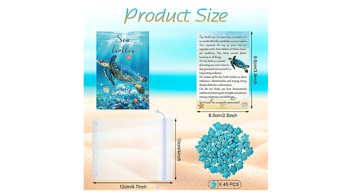 135 Pcs Sea Turtle Employee Appreciation Gifts Bulk Thank You Teacher ...