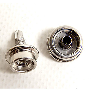 Snap Cap & Socket, 100% Stainless Steel w/ 1/2" Inch #8 Drill Point Self Drilling Screw Stud Select The Quantity You Need (50 of Each Piece)