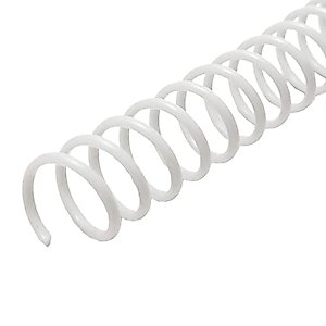 Rayson 31.8mm Spiral Binding Coil, 1-1/4" White Coil bindings Spines 4:1 Pitch 50/Box, SBR41318-50W