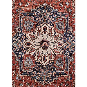 Momeni Afshar Polyester Area Rug, Red, 10' X 14'