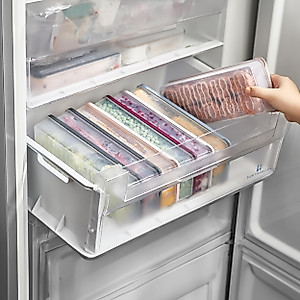 Selka Home - Airtight Food Storage Containers with Lids, Freezer Organizer Bins, Nora 4 Piece, 34 Oz, Storage Container, Ecru