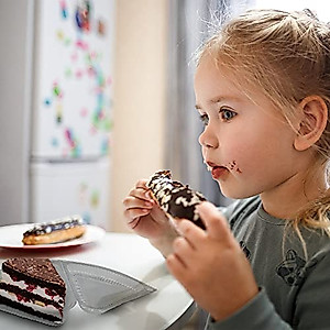 MT Products Hinged Medium Shallow Plastic Pie/Cheesecake/Cake Slice Container for 9 inch Pies Pack of 20