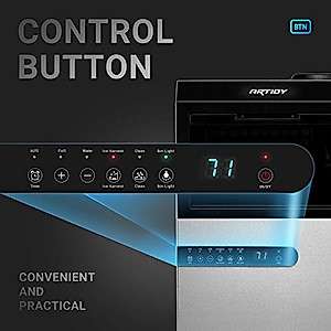 Artidy Commercial Ice Maker Machine, 100LBS/24H Clear Square Ice Cube,33LBS Ice Storage Capacity with Auto Clean and LED Temperature Display for Home,Restaurant,Bar,Coffee Shop,Kitchen