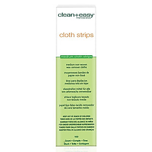 Clean + Easy Cloth Strips, Medium Non-Woven, Wax Remover Cloths, 100-ct, 1-pack