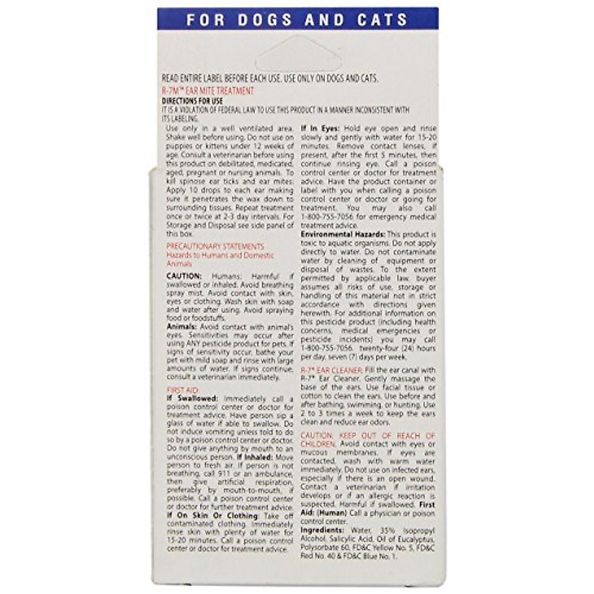 Miracle Care by Miraclecorp/Gimborn R-7M 1-Ounce with Bonus 1-Ounce Ear Mite Treatsment Kit for Dogs and Cats