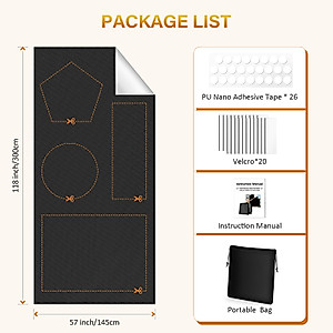 Keeswin Portable Blackout Shades, 118 x 57 Inch Curtains Free to Cut, No Drill Temporary Blackout Blinds for Baby Nursery, Bedroom and Travel