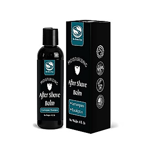 The Henna Guys 4 fl. Oz Lemongrass & Eucalyptus Aftershave Balm, Excellent Aftershave Lotion, Soothes and Moisturizes After Shaving. Takes away Dryness