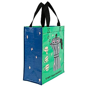 Blue Q Handy Tote ~ Start Your Engines Coffee Lovers!!! Reusable lunch bag, little tote, gift bag, sturdy and easy to clean, made from 95% recycled material, 10" h x 8.5" w x 4.5" d