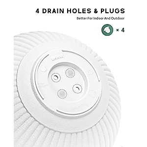 LaDoVita Large 10 Inch Hanging Planters Indoor with Pot, Hanging Pots for Plants, Outdoor Hanging Baskets, Hanging Flower Pot with Drainage Hole, Set of 2, Frosted White