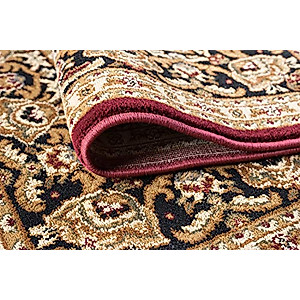 Princeton Traditional Oriental Red Octagon Area Rug, 5' Octagon