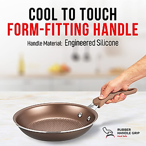 Pots and Pans Set – 14 Piece – Non-Stick Professional Home Kitchenware – Cooking Pots with Lids – Skillet Fry Pans – Suitable for Gas, Electric, Ceramic and Induction Counter Cooktops - Golden