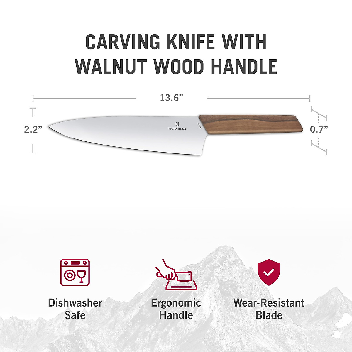 Victorinox Swiss Modern 8" Carving Knife, 6.9010.20G