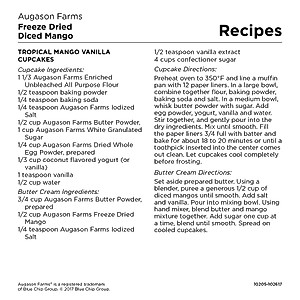 Augason Farms Freeze Dried Diced Mango 9.52 oz No. 10 Can