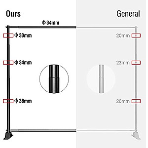 INNOVSIGN 8x10 ft Adjustable Backdrop Banner Stand, Heavy Duty Telescoping Step and Repeat Background Stand for Photography Backdrop and Trade Show Display (Thick)