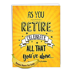 NobleWorks - As You Retire - Business, Teacher, Coworker Humor Retirement Card with Envelope (Big 8.5 x 11 Inch) J6875RTG