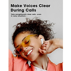 ZZU Wireless Earbuds, 2025 Ear Buds with Big Bass Stereo Sound, Lightweight Bluetooth Earbuds with 48 Hours Playtime, in-Ear Fit Earphones, IPX7, Hands-Free Calls with AI for iPhone, Android, Pad