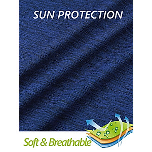 MAGCOMSEN SPF Golf Shirt Summer Shirts for Women Uv Protection Shirts Running Shirts Workout Shirts Athletic Shirts Dark Blue L