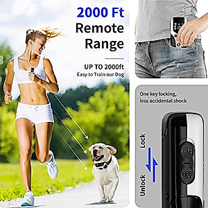 Brapezie No Shock Dog Training Collar, 2000ft Range Vibrating Dog Collar, IPX7 Waterproof Dog Vibration Collar, No Prongs and No Shock, only Sound and Vibration Collar for Training Dogs