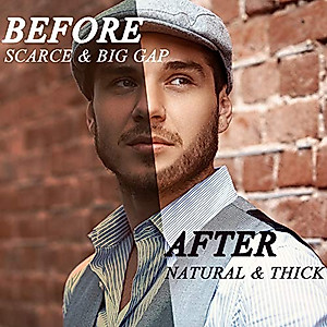 Beard Pencil Filler for Men - Sweat Proof, Water Resistance, Long Lasting & Natural Finish barber Pencil, Mustache Repair Shape (BLACK)