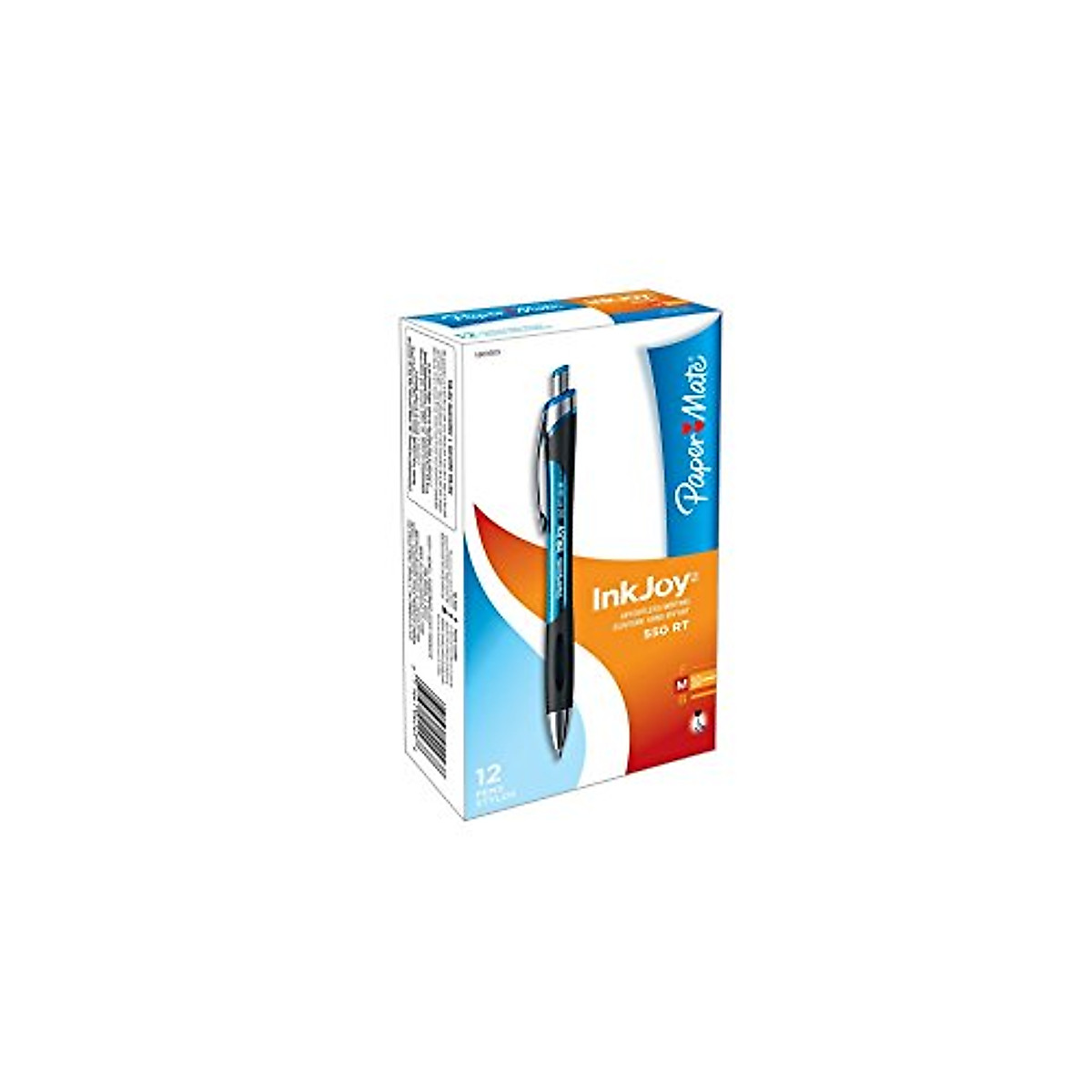 Paper Mate InkJoy 550RT Retractable Ballpoint Pens, Medium Point, Blue, 12-Count