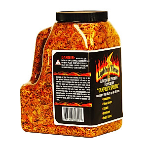LIGHTNIN'FLAME FIRESTARTER - All Natural Food Safe. 3 qts ignites 48 Fires