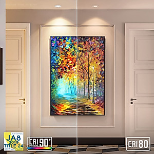 TORCHSTAR 12-Pack 5CCT 3 Inch Gimbal LED Recessed Light, 7W CRI90+ Dimmable Adjustable Eyeball Canless LED Downlight, 2700K/3000K/3500K/4000K/5000K Selectable, Airtight IC, ETL