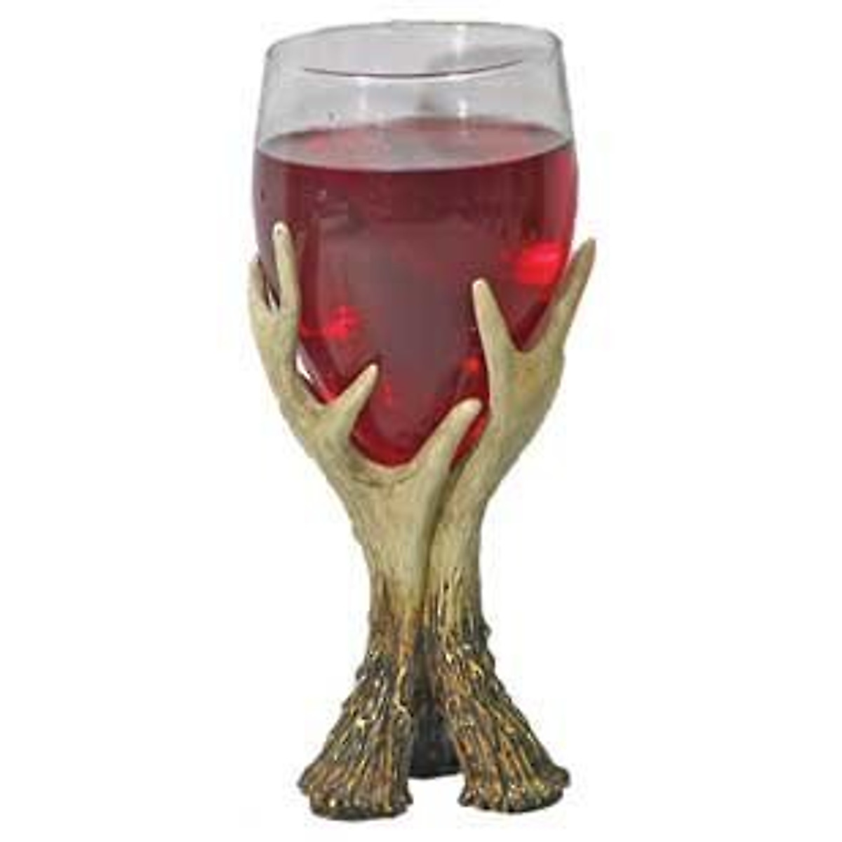 Wilcor Antler Wine Glasses, 2 Count (Pack of 1), Clear