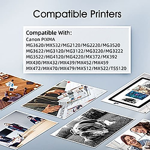 H&BO TOPMAE Remanufactured ink cartridges 240 and 241 Replacement for Canon PG-240XL CL-241XL for PIXMA MG3620 MX532 MX472 MX452 TS5120 MG2120 MG3520 MG3220 MX512 MG2220 Printers (1 Black 1 Tri-Color)