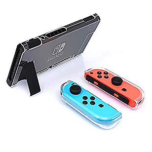 Switch games Accessories - Black Carry Case for Nintendo Switch Joy Con Covers Transparent Switch Hard Cover9H Tempered Glass Screen Protector