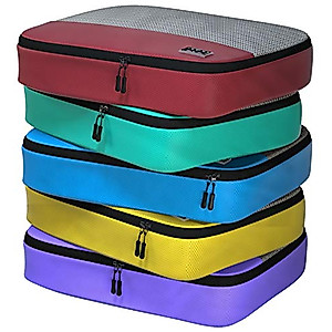 Large Packing Cubes for Travel - 5pc Packing Cubes for Suitcases - Lightweight Luggage Organizer Bags
