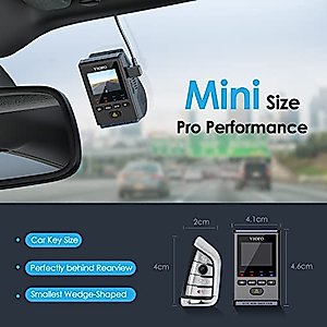VIOFO A119 Mini Dash Cam 2K 60fps, 5GHz WiFi Dash Camera for Cars, Built-in GPS, HDR Super Night Sensibility, 140° View Angle, Buffered Parking Modes, Emergency Record, Voice Notification