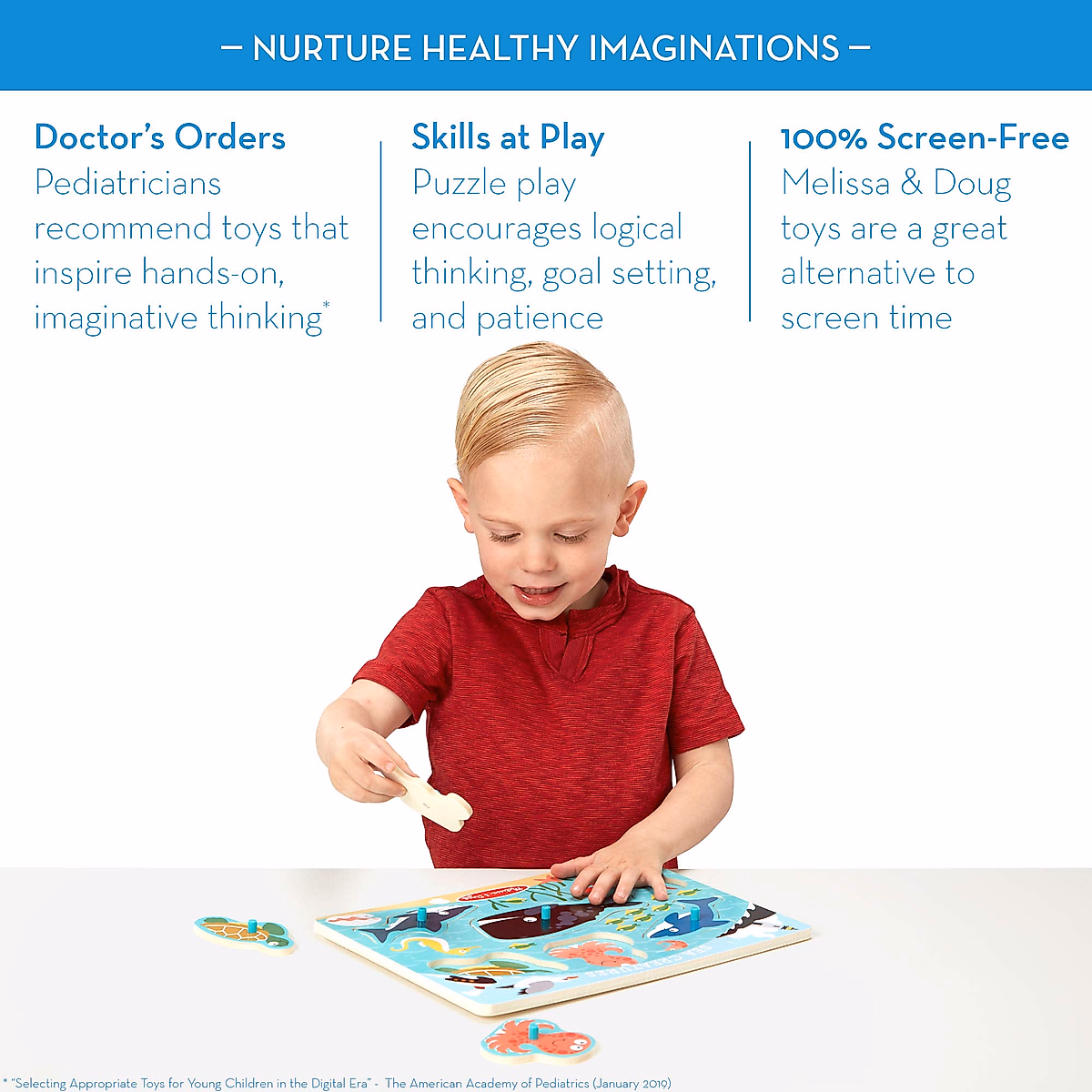 Melissa & Doug Animals Wooden Peg Puzzles Set - Farm, Pets, and Ocean - Animal Puzzles, Peg Puzzles For Toddlers Ages 2+