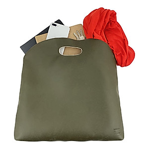 Santa Playa, Minimalist Handbag Handmade from Cactus Leather & Denim - Vegan, Washable, Eco Friendly, Sustainably Sourced - Desert Jade