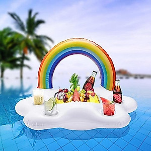 Ice Bucket Summer Inflatable Ice Bucket Drink Holder Floating Pools Water Ice Bucket for Beer Drink Table Cup Holder Ice Bar Cooler Party